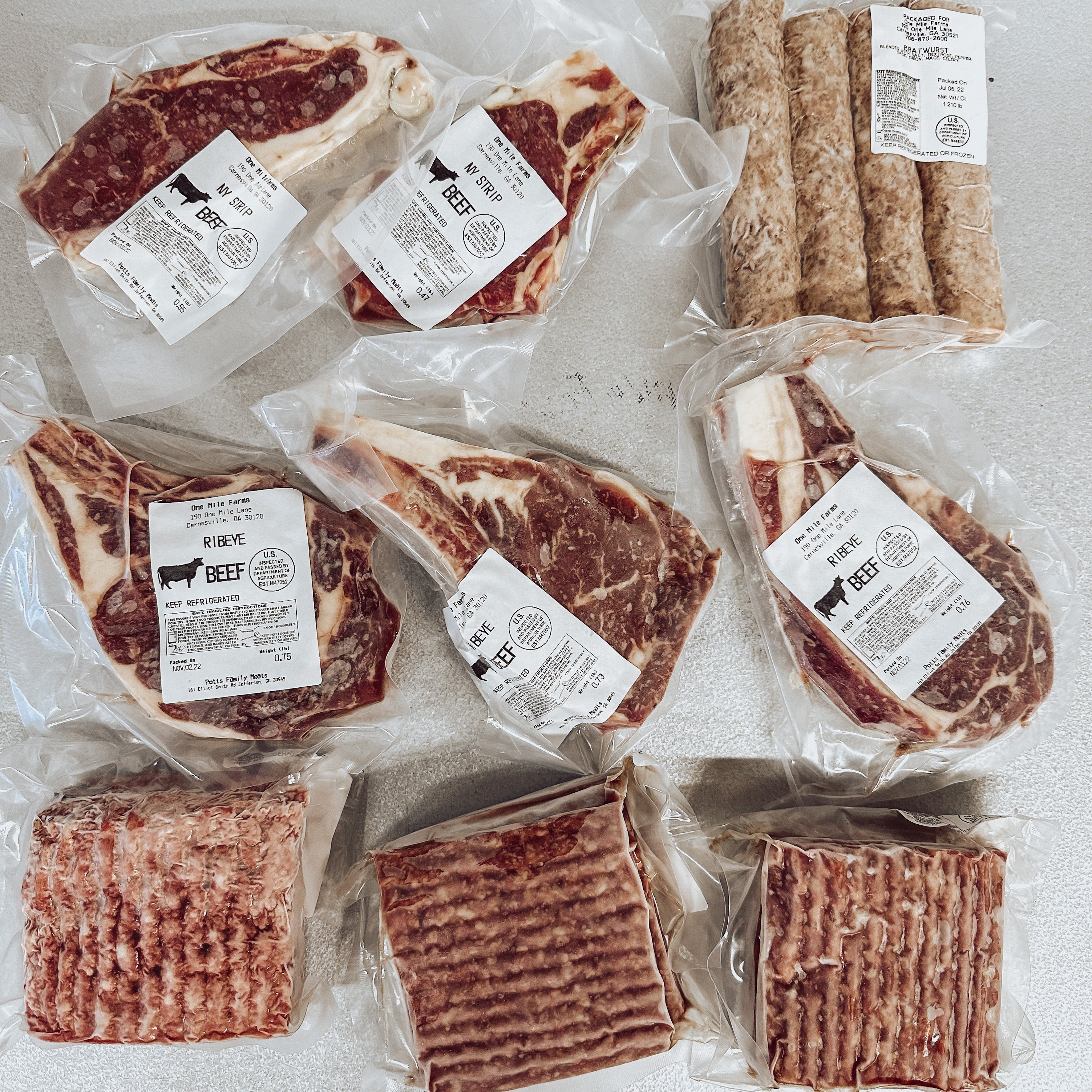 Fourth of July Farm Box | Free Ground beef + Beef stick – onemilefarms